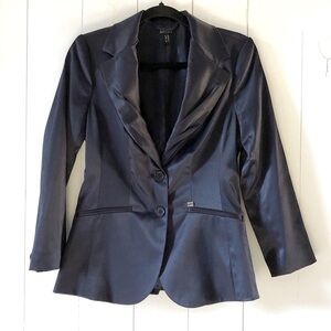 Apart | Jackets & Coats | Apart Navy Satin Twopiece Pleated Blazer And ...